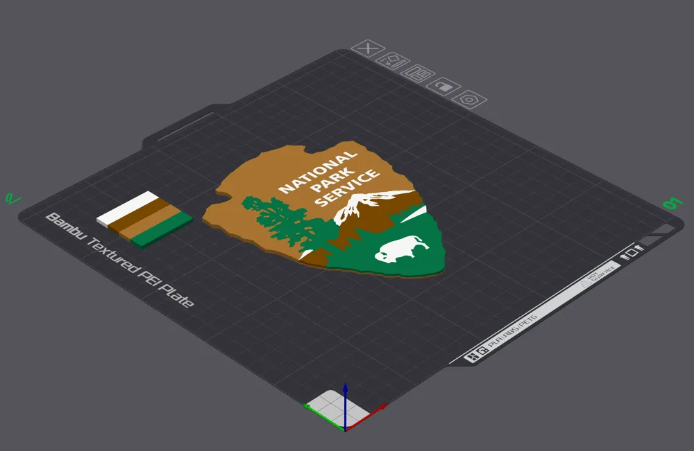 National Park Service Logo - Flat - Free 3D Print Model - MakerWorld