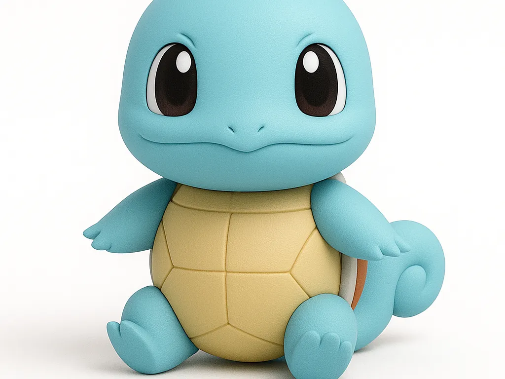 Squirtle Chibi Figure - Free 3D Print Model - MakerWorld
