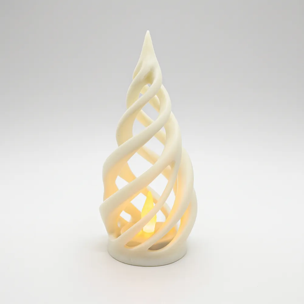 ABSTRACT SWIRL CHRISTMAS TREES / LED TEALIGHT - Free 3D Print Model ...