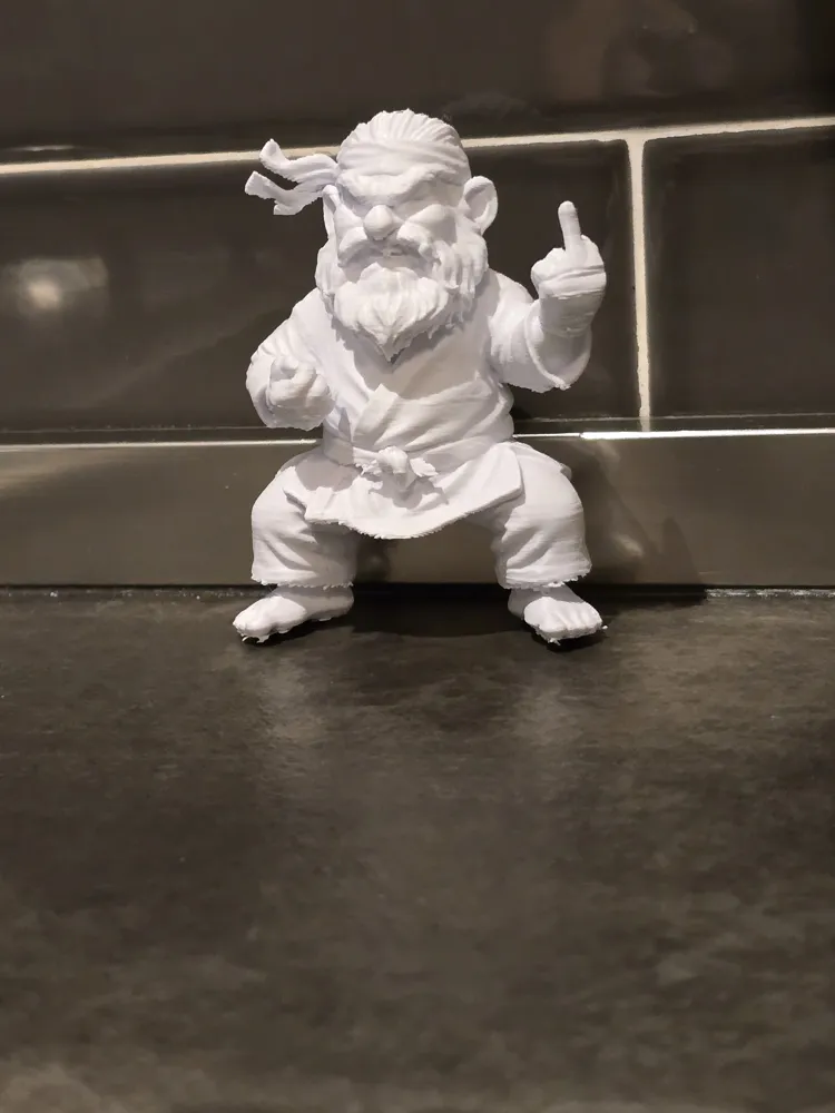 Rude Karate Gnome Figurine Middle Finger Design - Free 3D Print Model ...