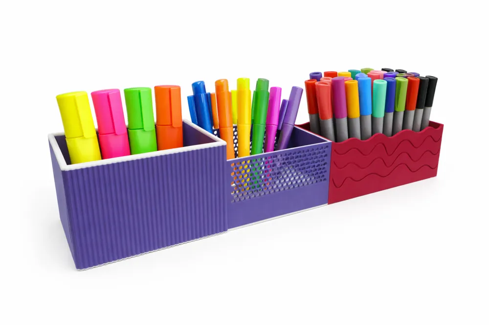 Pens / markers / highlighters holder for the desk - Free 3D Print Model ...