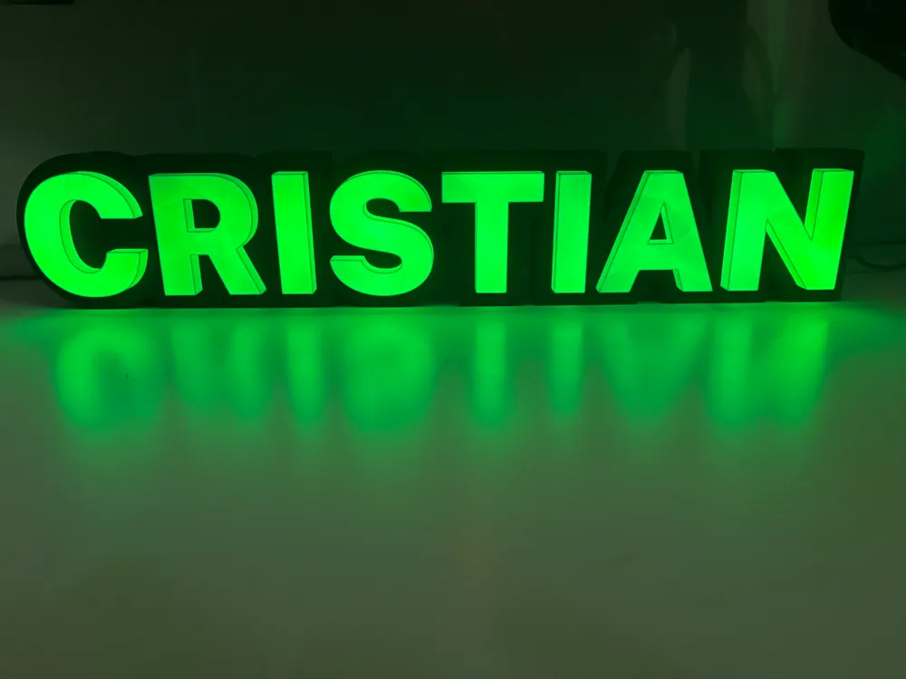 Name sign led by ive80 - MakerWorld