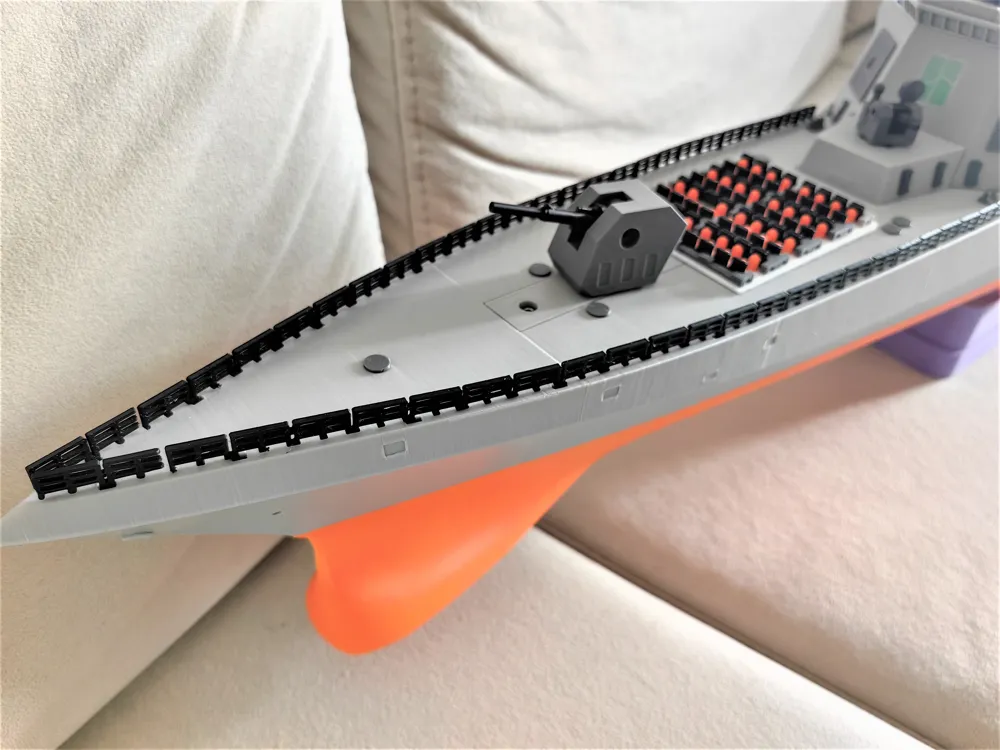 3Dプリント 055駆逐艦-CyberBrickリモコン版 - 無料3Dモデル -MakerWorld