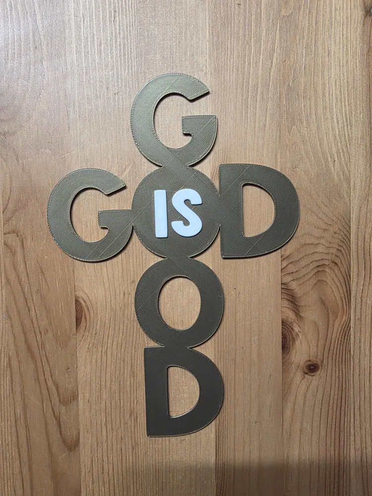 God is good wall art - Free 3D Print Model - MakerWorld