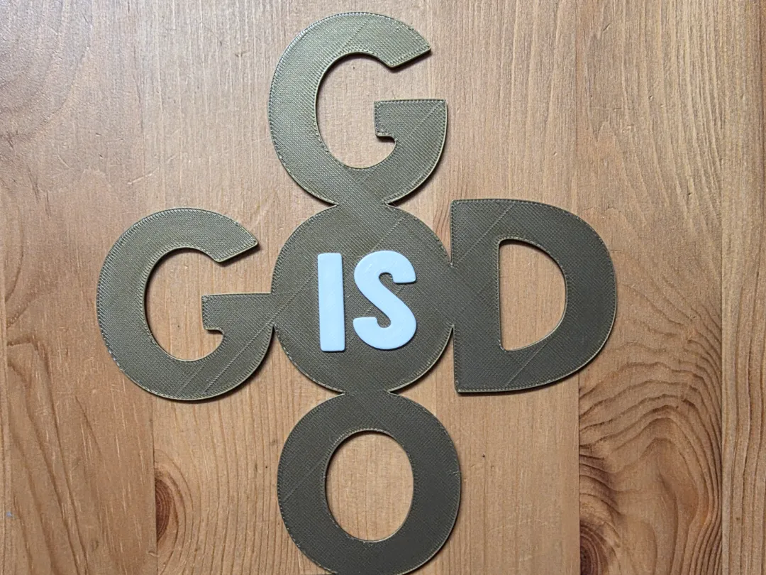 God is good wall art - Free 3D Print Model - MakerWorld