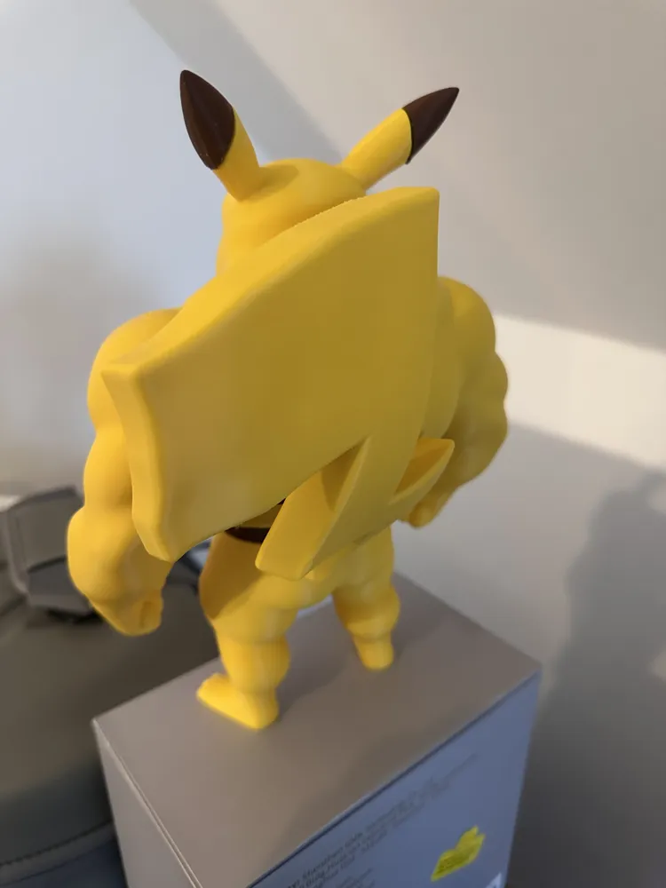 GigaChad pikachu / NO AMS - Free 3D Print Model - MakerWorld