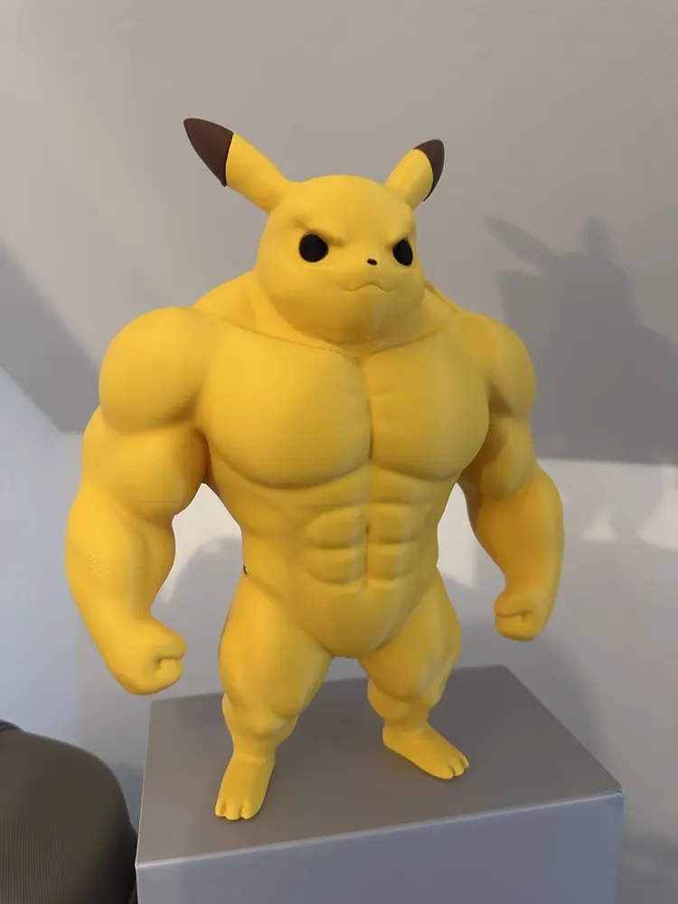 GigaChad pikachu / NO AMS - Free 3D Print Model - MakerWorld