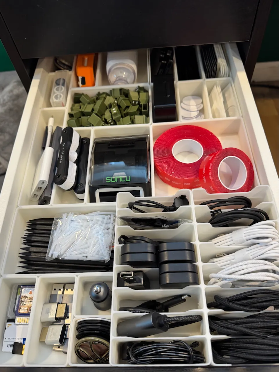 Ikea Alex Drawer Gridfinity Base by Jason and a bunch of wires ...