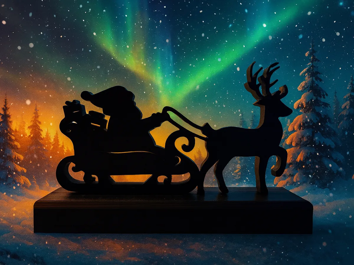 Papai Noel com Rena e Trenó por xonix MakerWorld: Baixe modelos 3D ...