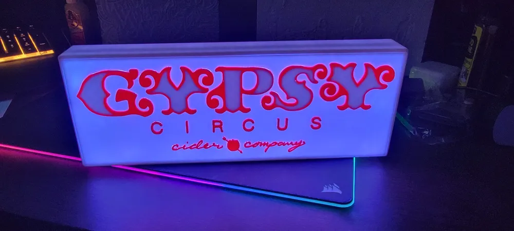 Gypsy Circus Cider Co. Lightbox by cruizincris2006 - MakerWorld