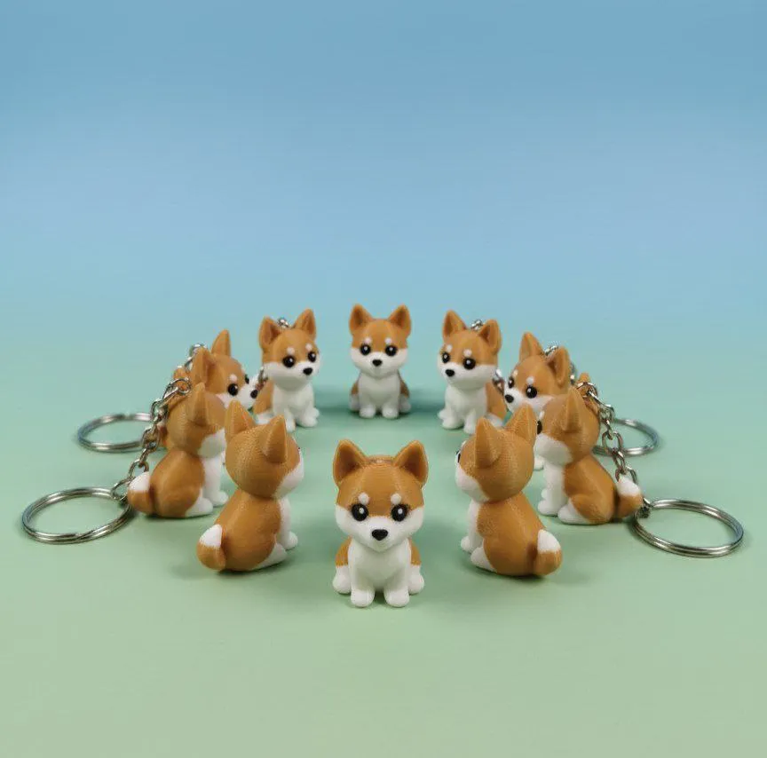 Shiba inu keychain - Free 3D Print Model - MakerWorld