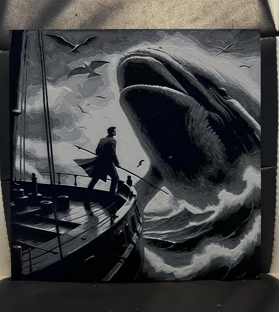 Moby Dick 3 colors Hueforge by Mysstra hueforge - MakerWorld