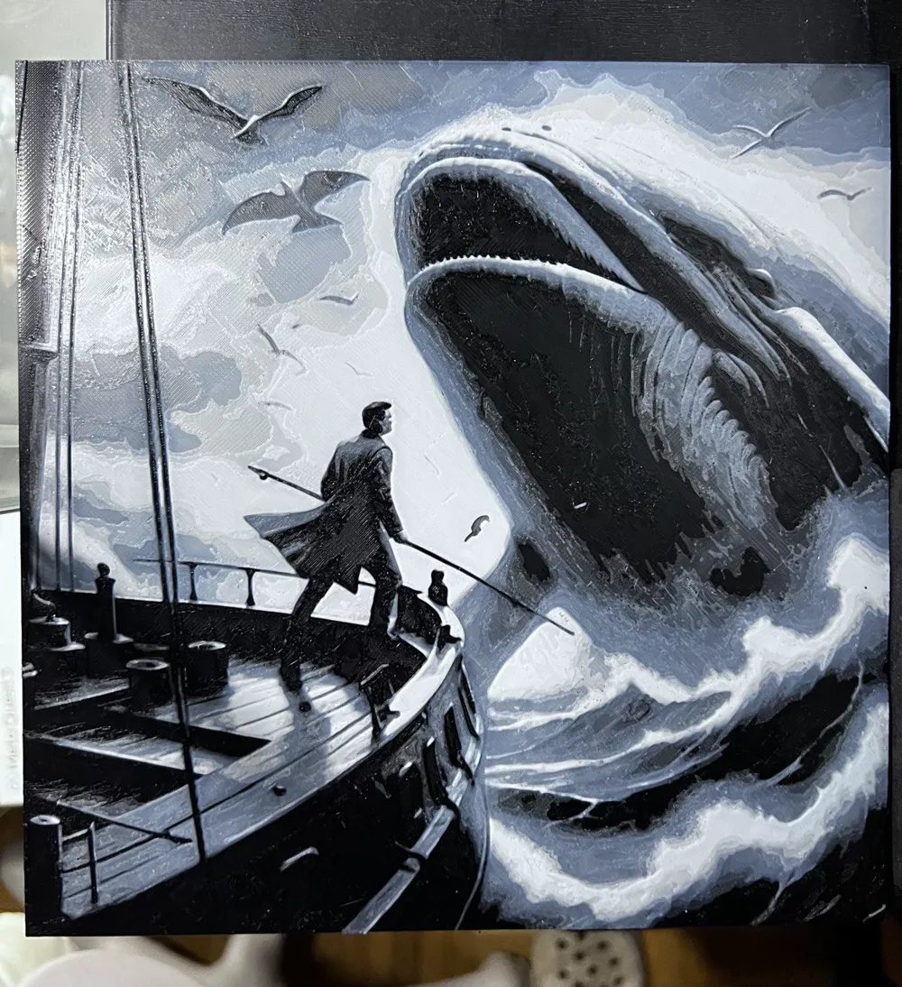 Moby Dick 3 colors Hueforge by Mysstra hueforge - MakerWorld