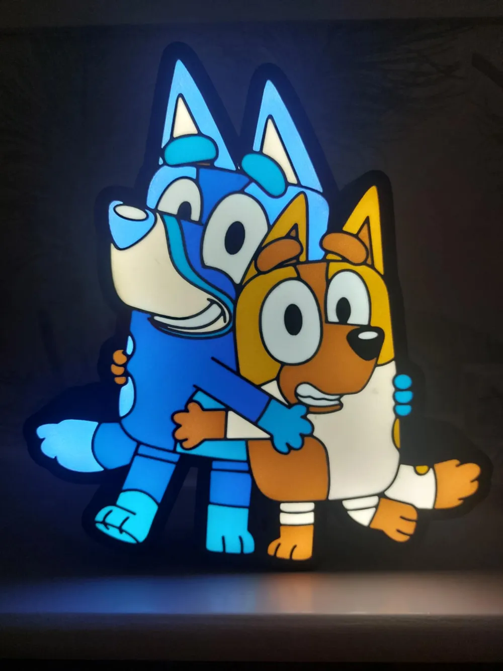 Bluey and Bingo lightbox by Daemo MakerWorld: Download Free 3D Models