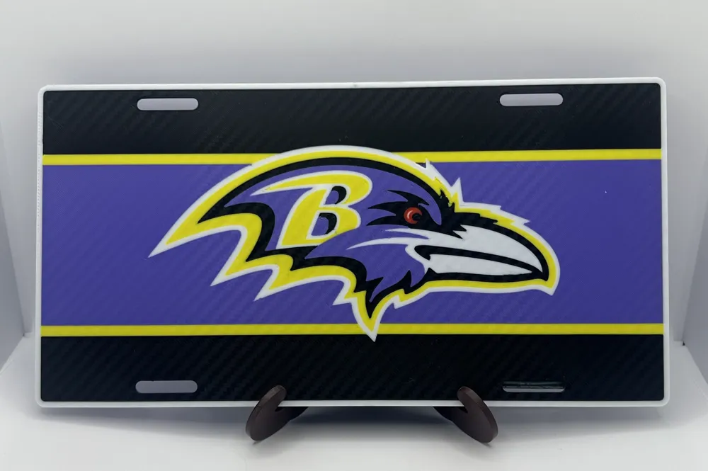 NFL Team License Plate - Baltimore Ravens - Free 3D Print Model ...