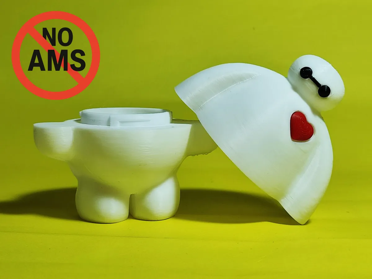 Fantasy Baymax Container - No AMS - Free 3D Print Model - MakerWorld