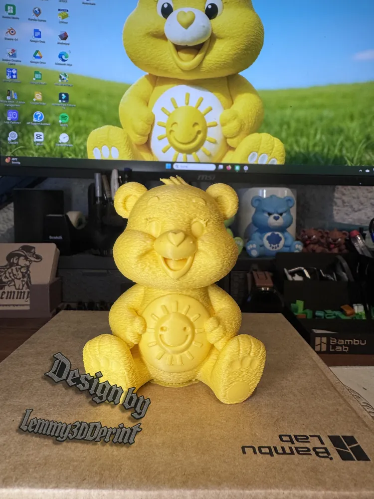 Yellow Sun Humming Bear Cub by Lemmy3DPrint MakerWorld: Download Free ...