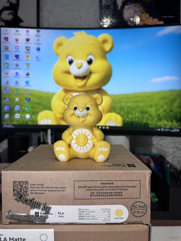 Yellow Sun Humming Bear Cub by Lemmy3DPrint MakerWorld: Download Free ...
