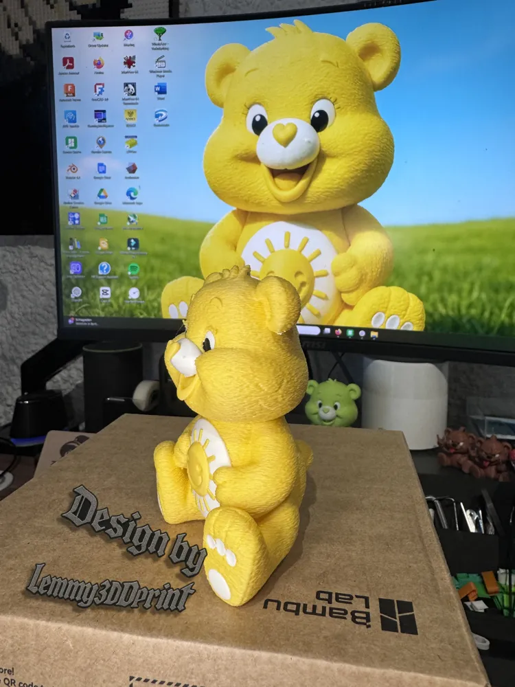 Yellow Sun Humming Bear Cub by Lemmy3DPrint MakerWorld: Download Free ...