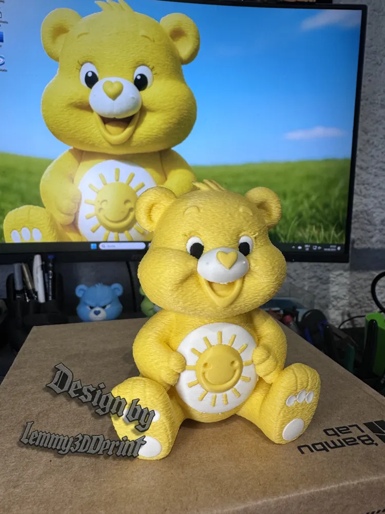 Yellow Sun Humming Bear Cub - Free 3D Print Model - MakerWorld