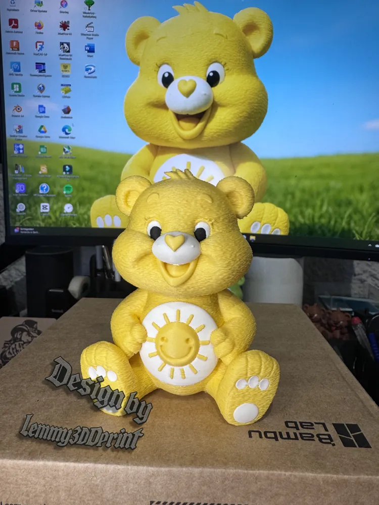 Yellow Sun Humming Bear Cub by Lemmy3DPrint MakerWorld: Download Free ...