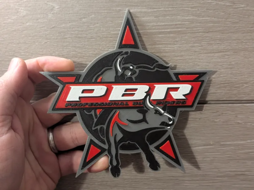 PBR Professional Bull Riders Logo Schild 2 Größen – Kostenloses 3D ...