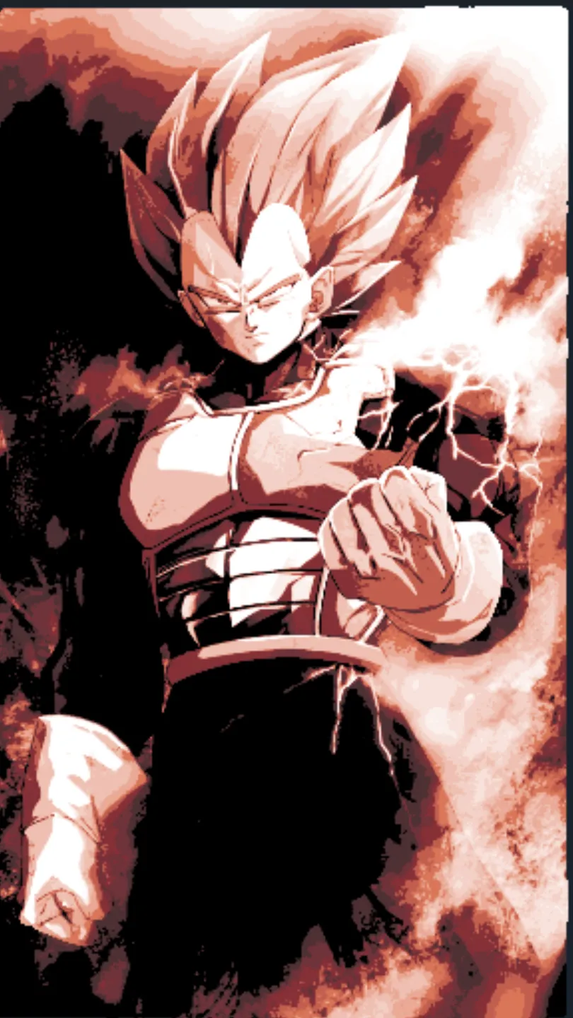 Vegeta Front Pose (HueForge) by Tyler B - MakerWorld