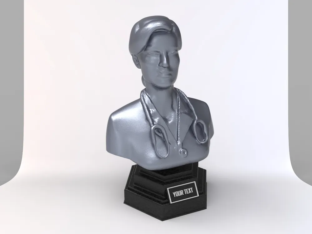 Female Doctor Bust by STLCreators - MakerWorld