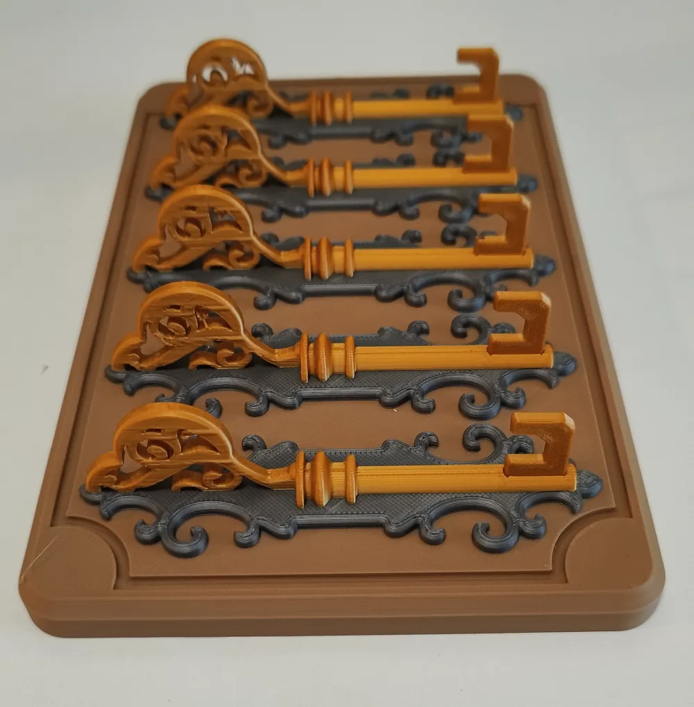 Skeleton key wall mounted key holder by christhielges - MakerWorld