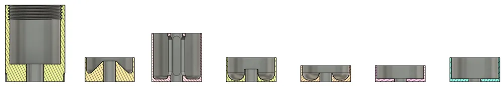 Modular airgun moderator / silencer .22 to .25 by DavidMV - MakerWorld