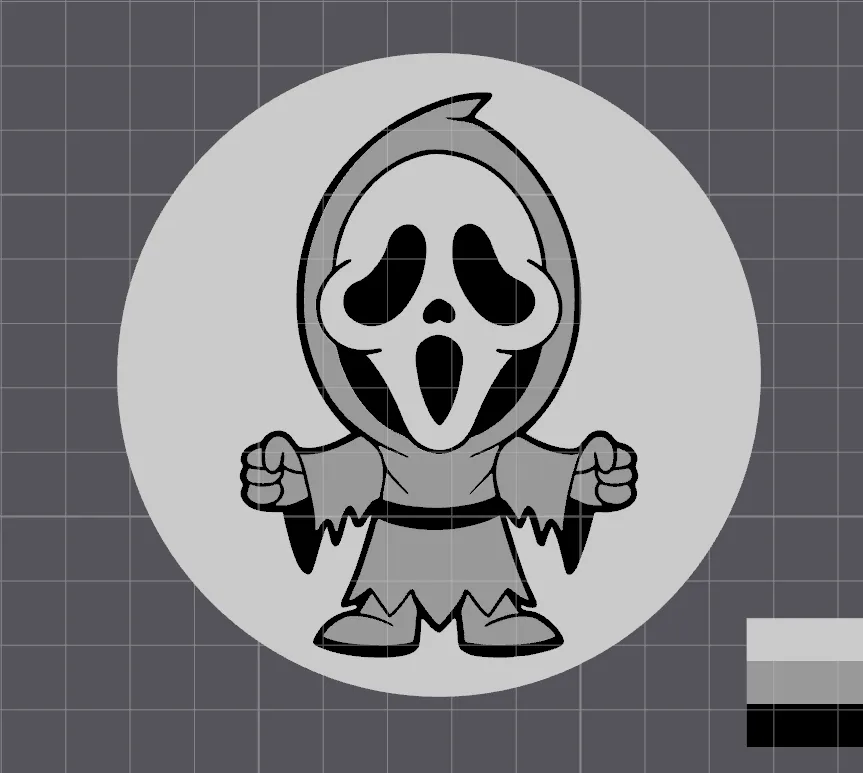 Ghostface Chibi Coaster by Raynors_Workshop - MakerWorld