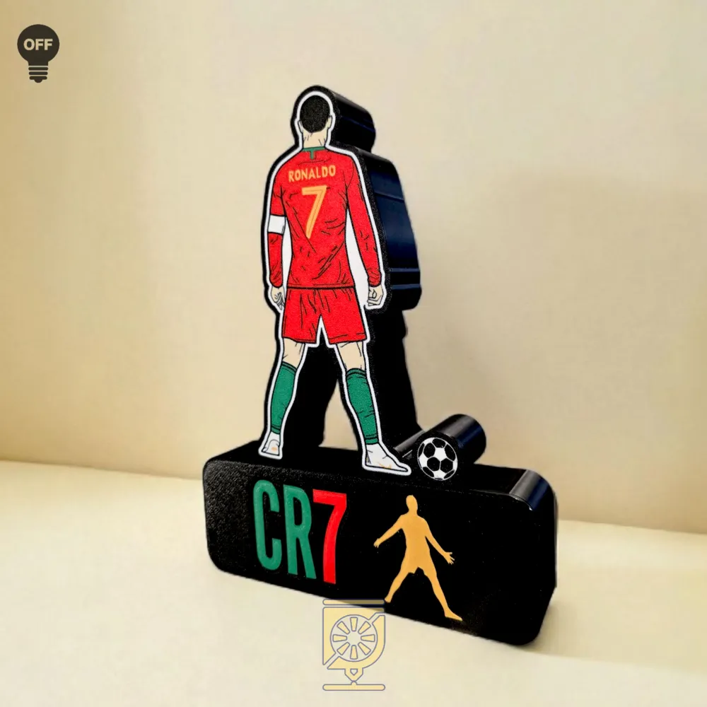 CR7 Lightbox - Cristiano Ronaldo - Free 3D Print Model - MakerWorld
