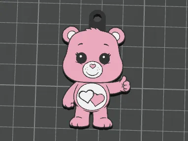 Care Bear (Love) Keychain - Free 3D Print Model - MakerWorld
