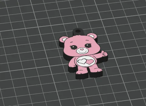 Care Bear (Love) Keychain - Free 3D Print Model - MakerWorld