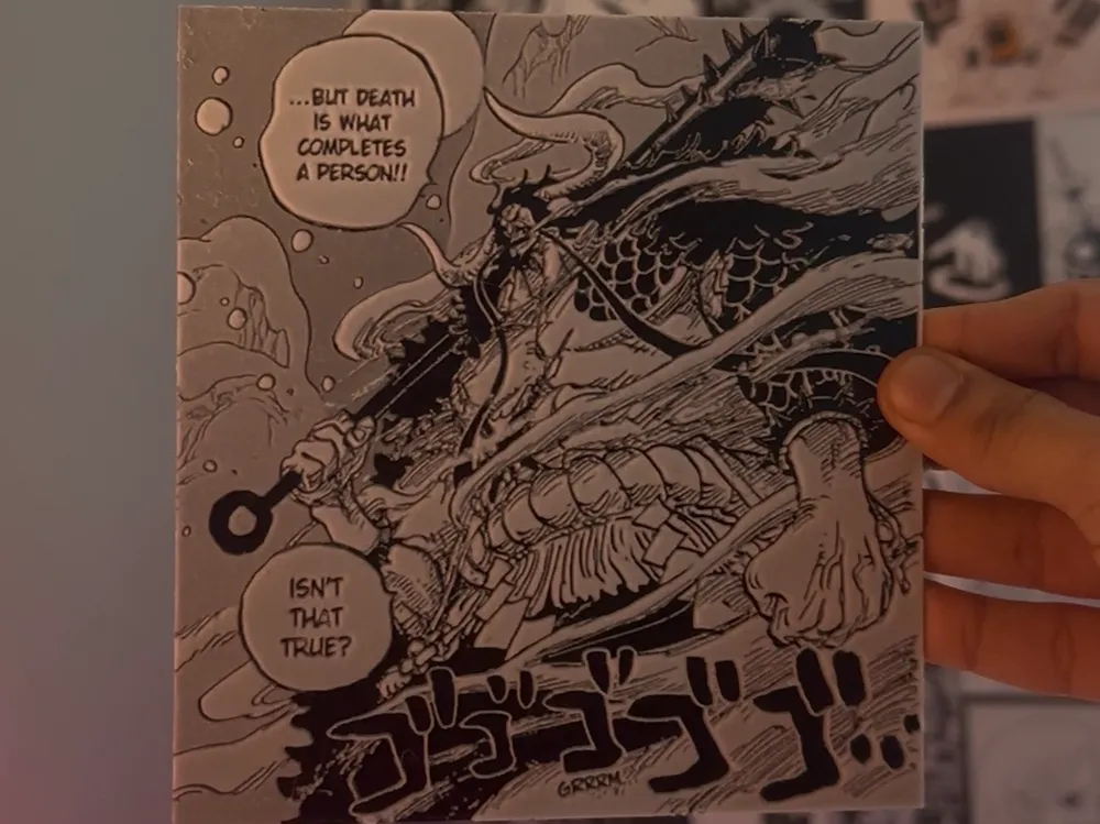 Kaido Manga Panel - Free 3D Print Model - MakerWorld