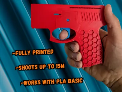 Airsoft Pistol / Fully Printed / Shoots up to 15m by Levi D MakerWorld ...