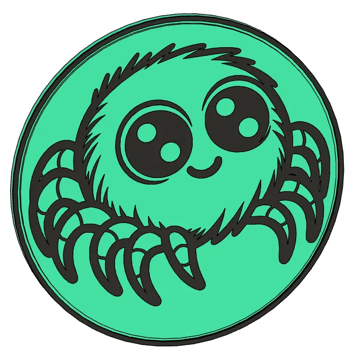 Jumping spider coaster by CustomCreations - MakerWorld