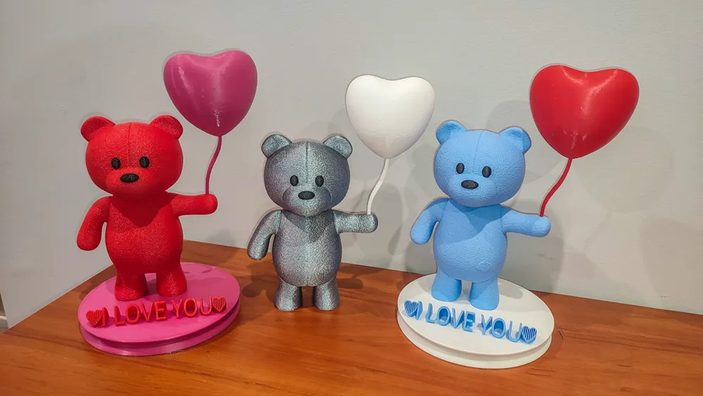 Valentine's Day Teddy Bear - Free 3D Print Model - MakerWorld