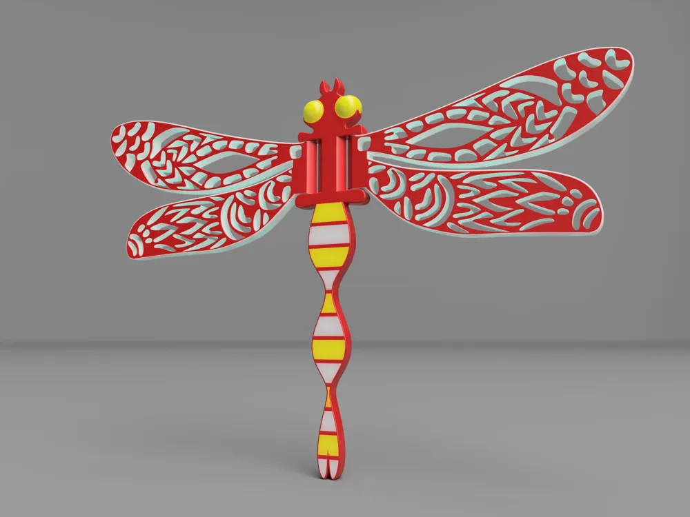 Articulated Dragonfly by Zurlingo-3D MakerWorld: Download Free 3D Models