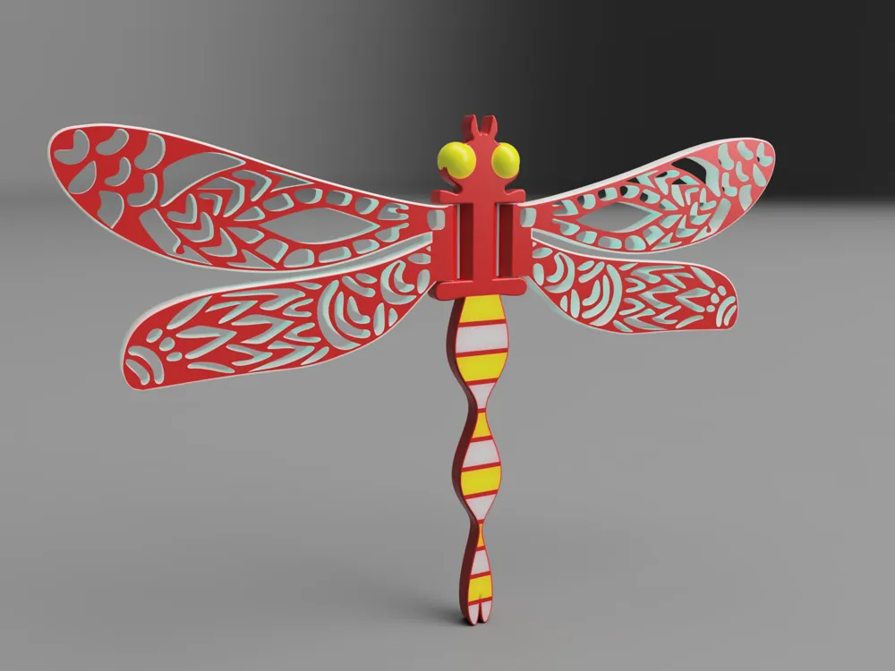 Articulated Dragonfly by Zurlingo-3D MakerWorld: Download Free 3D Models