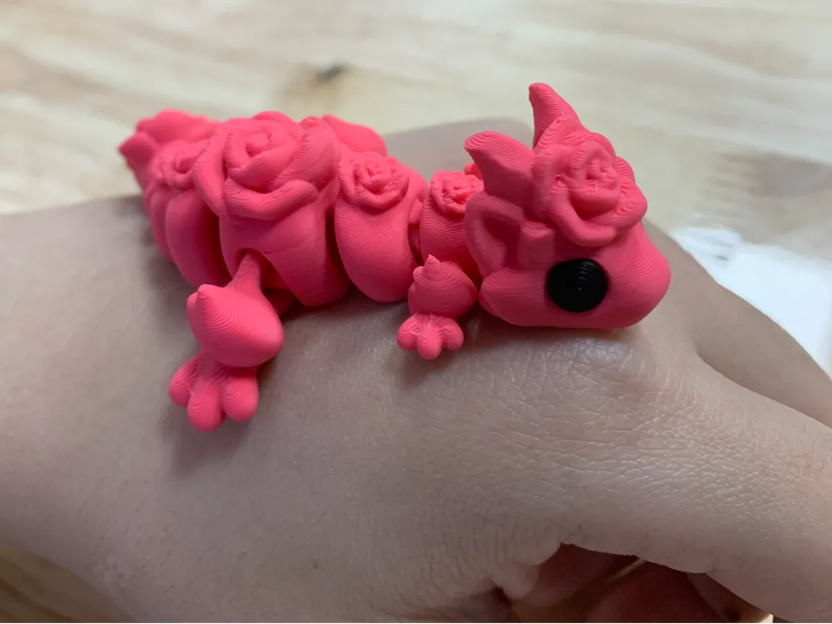 Dragon Rose_Valentine love - Free 3D Print Model - MakerWorld