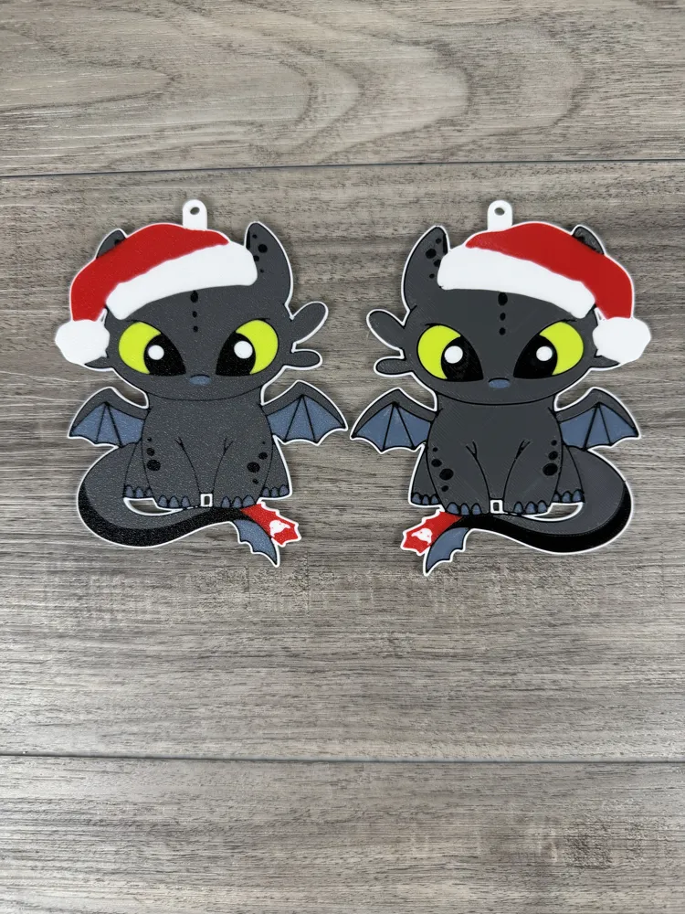 Toothless - Christmas Ornament - Free 3D Print Model - MakerWorld