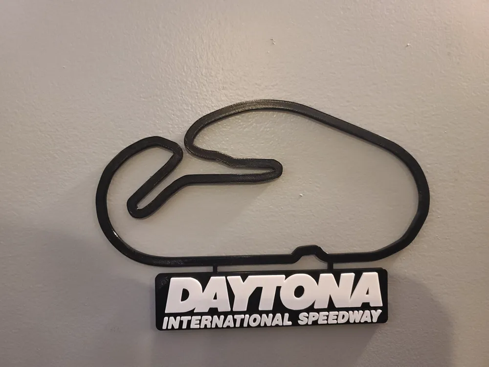 Daytona Track Map (Multi Color with Nameplate) by dakjones82 - MakerWorld