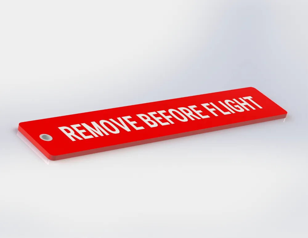 REMOVE BEFORE FLIGHT tag keychain replica by Vega3Dprinting - MakerWorld