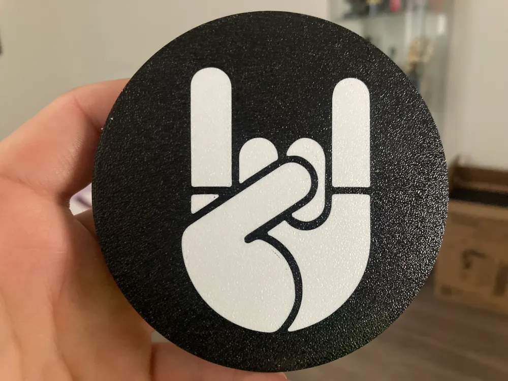 Rock hand coaster by jakubhroch - MakerWorld