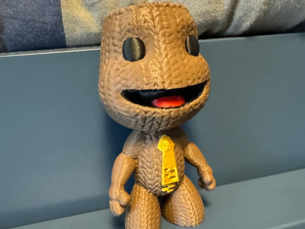 Sackboy with Full AMS Support - Free 3D Print Model - MakerWorld