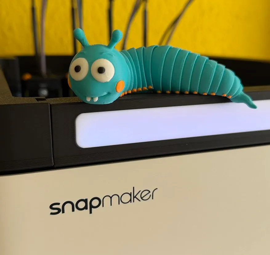 MR. WIGGLE - Articulated Flexible Caterpillar - Free 3D Print Model ...