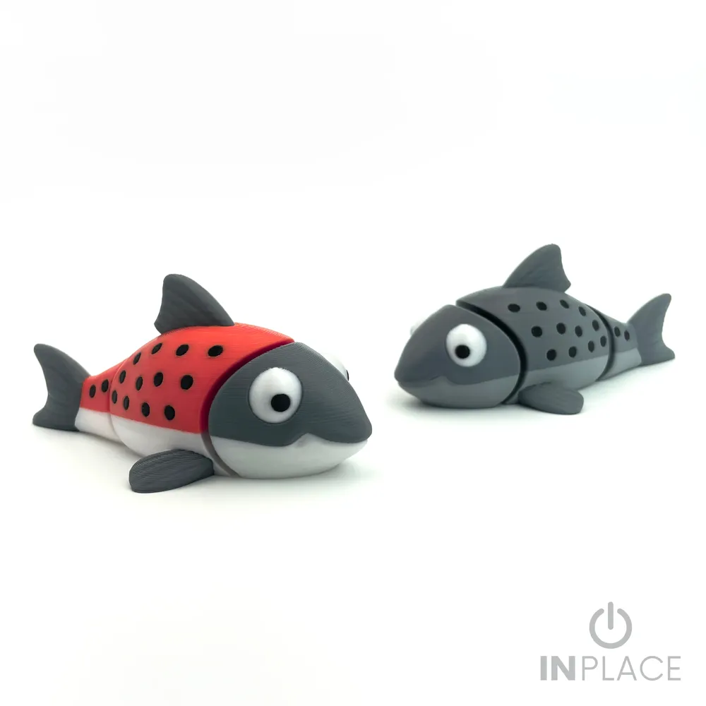 Cute Salmon Articulated - Free 3D Print Model - MakerWorld