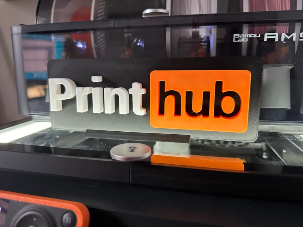 Printhub - sign with stand by PrintFarm24 - MakerWorld