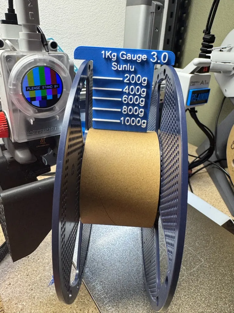 Sunlu 1Kg filament gauge 3.0 (Refillable spools) - Free 3D Print Model ...